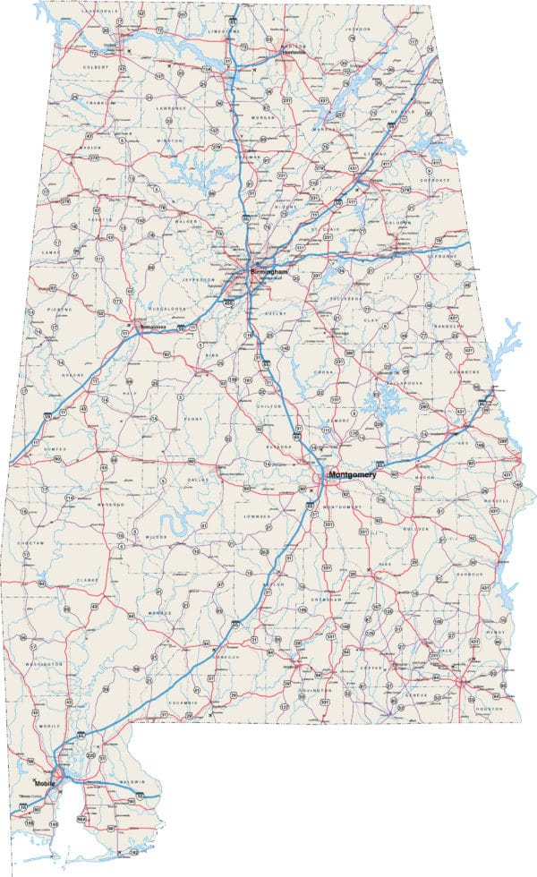 Alabama Map | Digital Vector | Creative Force