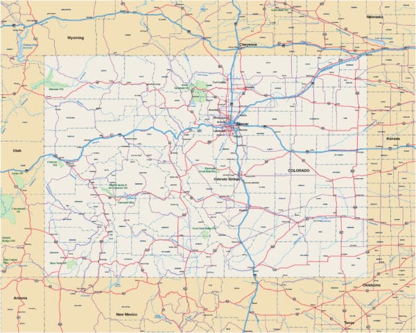 Denver Metro Map | Digital Vector | Creative Force
