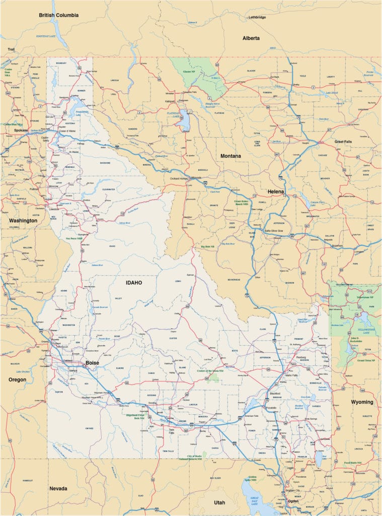 Idaho Joinable Map | Digital Vector | Creative Force