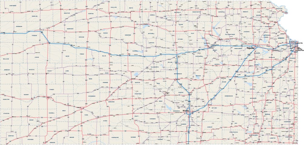 Kansas Map | Digital Vector | Creative Force
