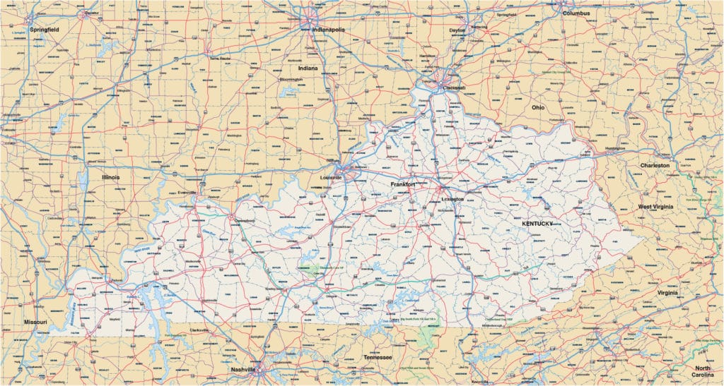 Kentucky Joinable Map | Digital Vector | Creative Force