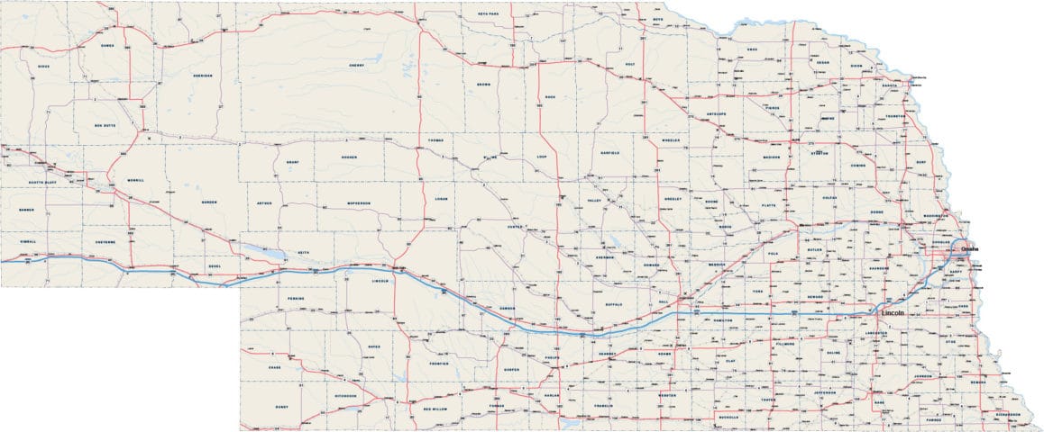 Nebraska Map | Digital Vector | Creative Force