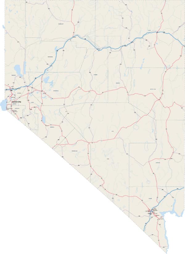 Nevada Map | Digital Vector | Creative Force
