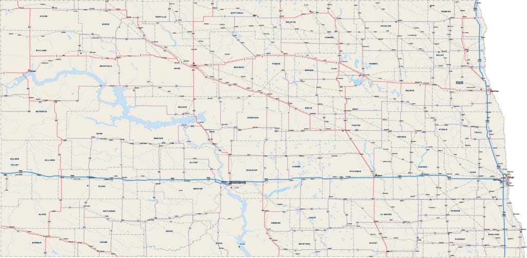 North Dakota Map | Digital Vector | Creative Force