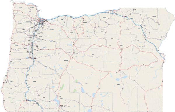 Oregon Map | Digital Vector | Creative Force