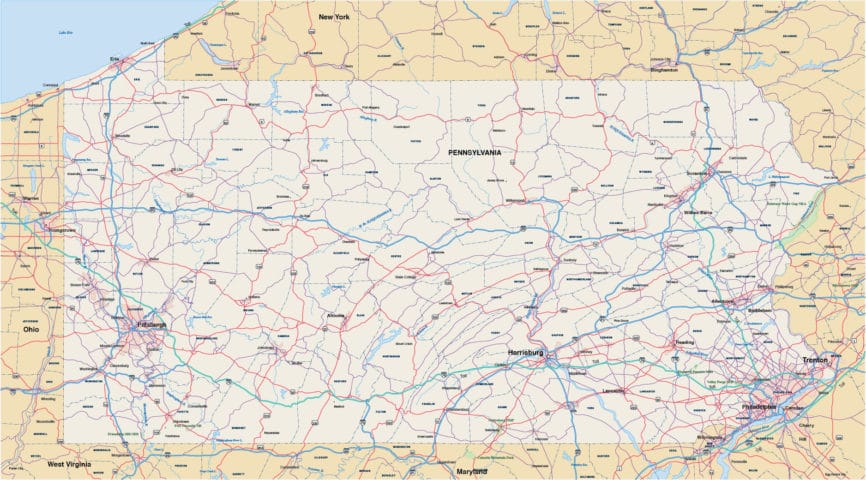 Harrisburg Metro Map | Digital Vector | Creative Force
