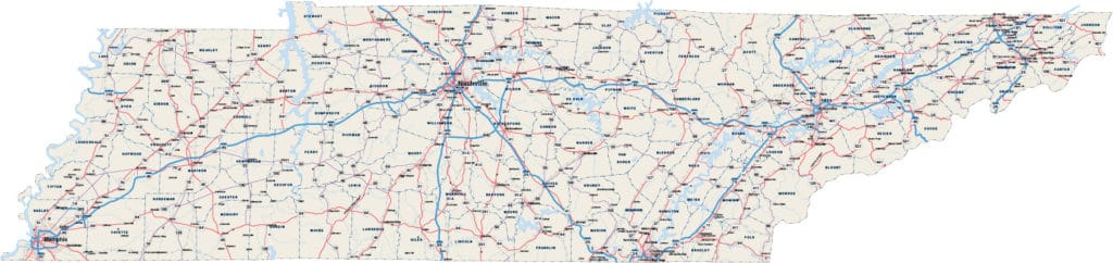 Tennessee Map | Digital Vector | Creative Force