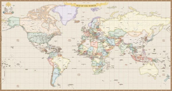 World Map Eur Miller Map | Digital | Creative Force