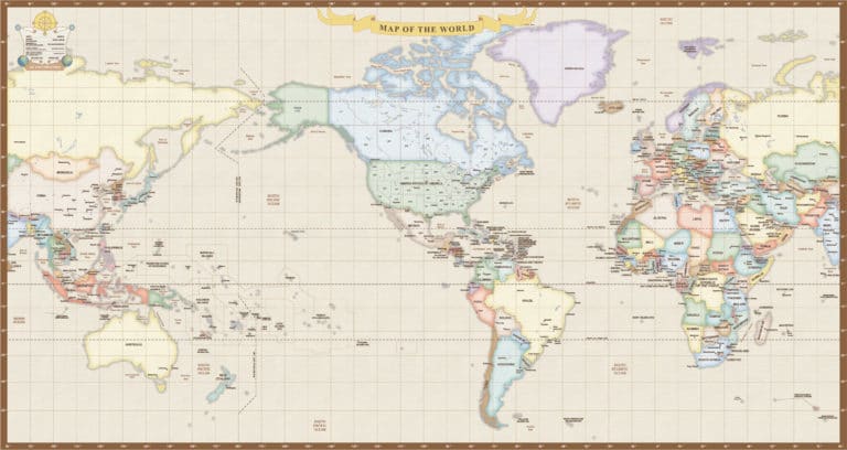 World Map US Miller Map | Digital | Creative Force