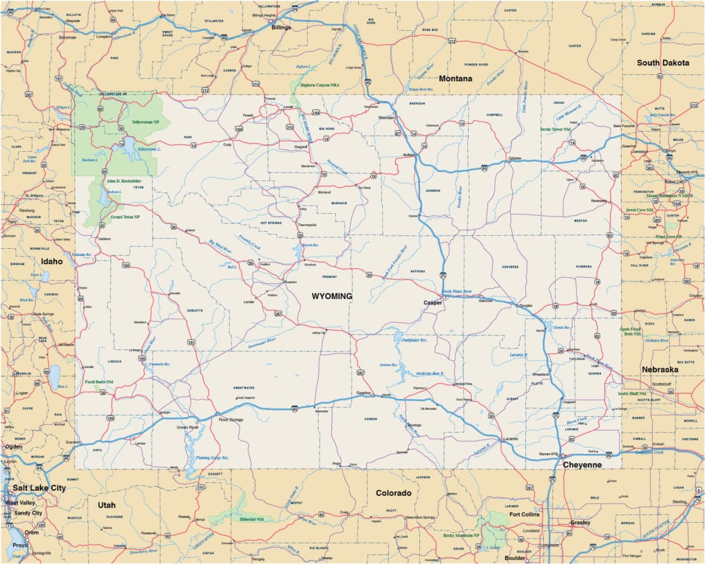 Wyoming Joinable Map | Digital Vector | Creative Force
