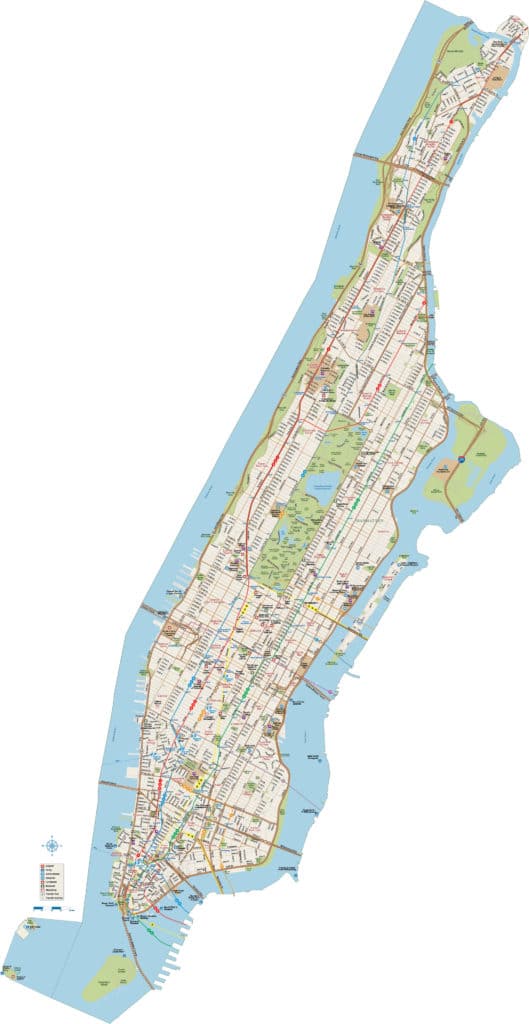 Manhattan Downtown Map | Digital Vector | Creative Force