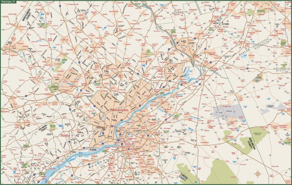 Philadelphia Downtown Map | Digital| Creative Force