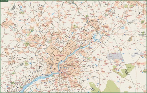 Philadelphia Downtown Map | Digital| Creative Force