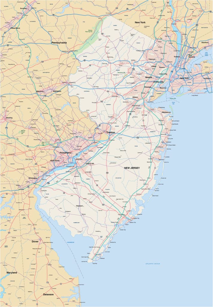 New Jersey Joinable Map | Digital Vector | Creative Force