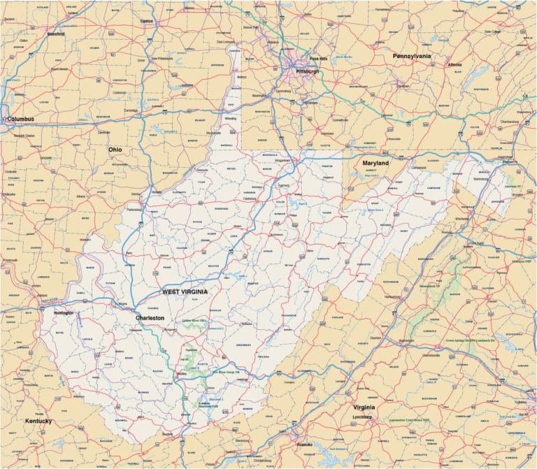 West Virginia Joinable Map | Digital Vector | Creative Force